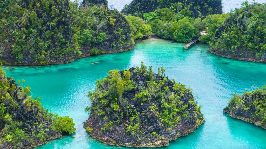 Painemo Island, Blue Lagoon, Raja Ampat, West Papua, Indonesia ...